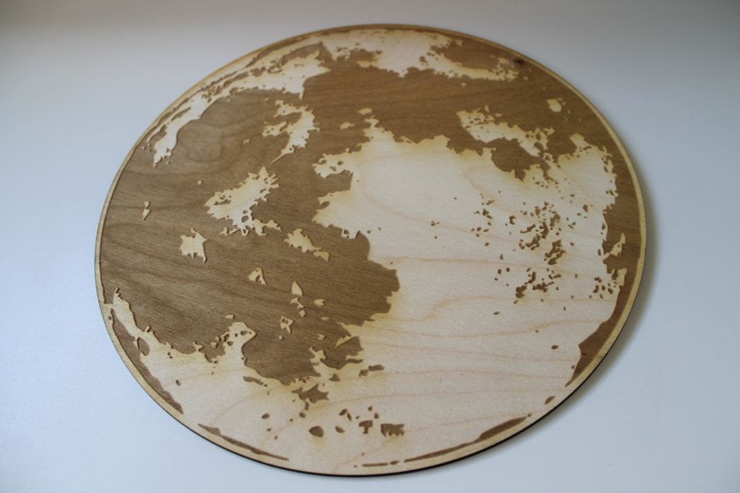 Moon Engraved Wooden Wall Art | Etsy