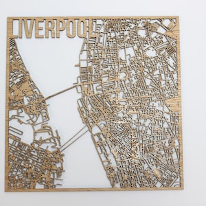 Liverpool Wood Street Map Laser Cut Street Maps Wooden Map - Etsy