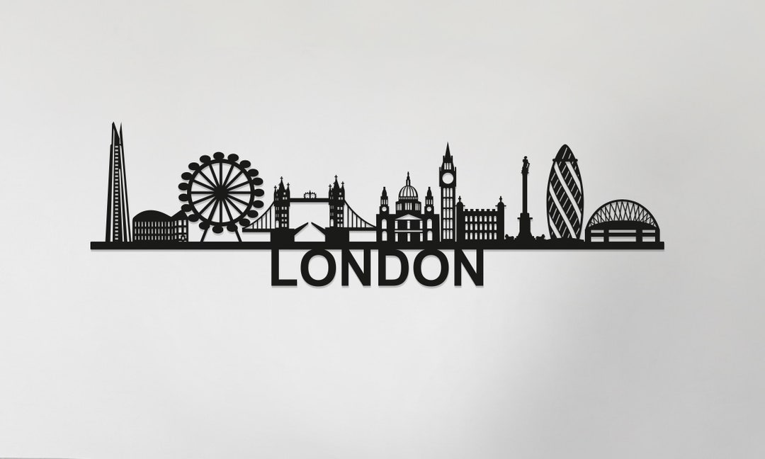 London Skyline London Gift Skyline Art City Name - Etsy UK