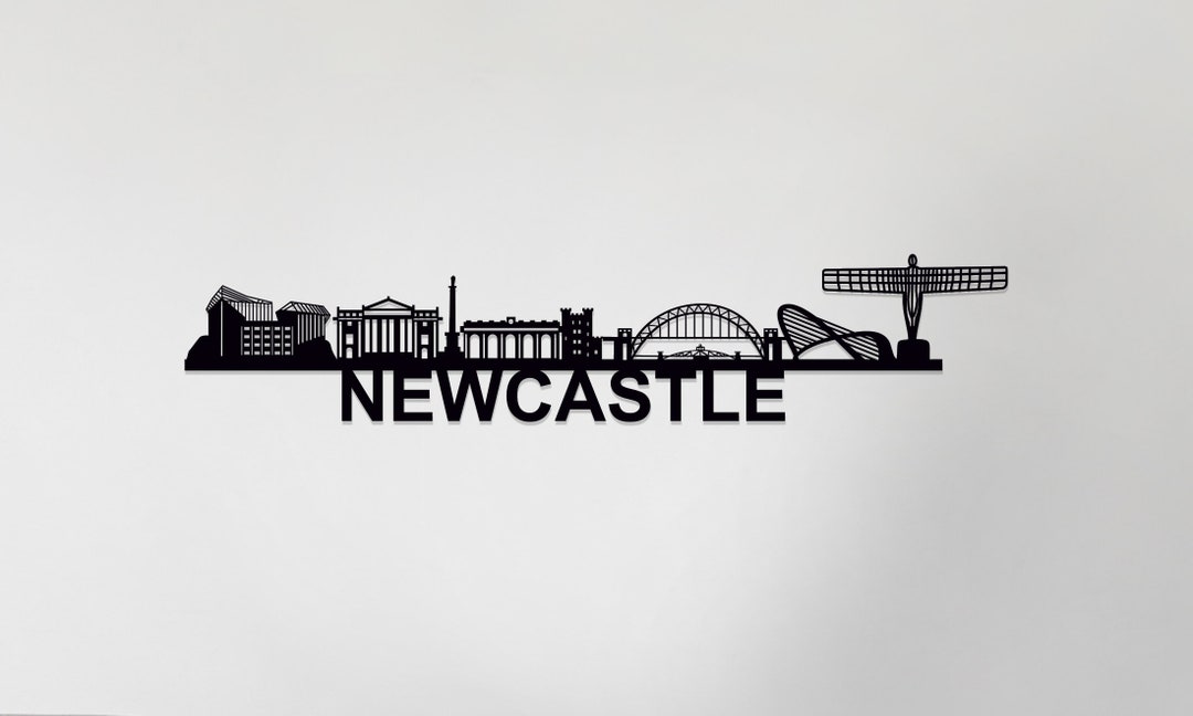 Newcastle Skyline Newcastle Gift Skyline Art City Name Wood Wall Art ...