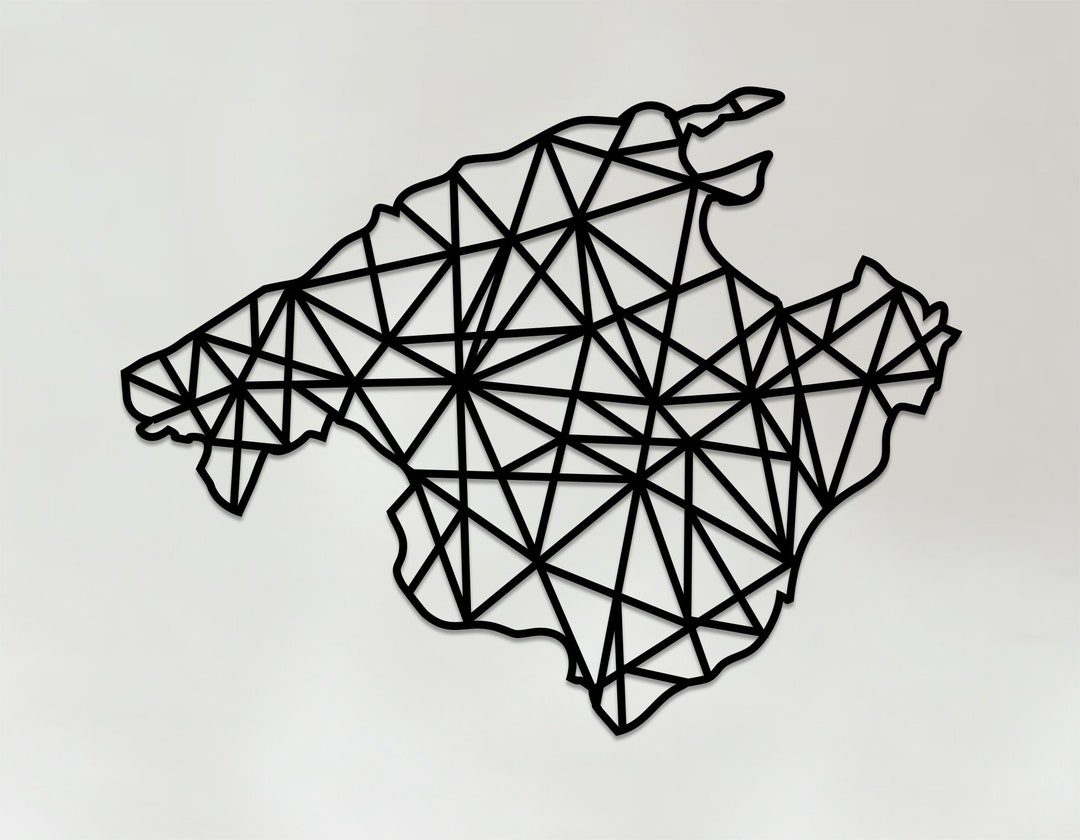 Geometric Majorca Art - Wooden Country Wall Art - Majorca Gift - Etsy