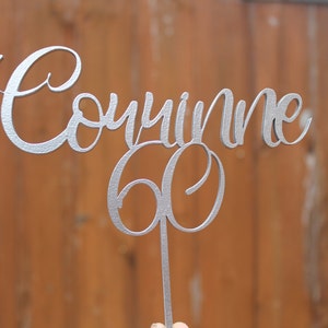 Cake Topper Birthday Custom Personalised Name and Age - Etsy