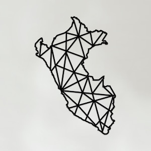 Geometric Peru Art - Wooden Country Wall Art - Peru Gift - Etsy