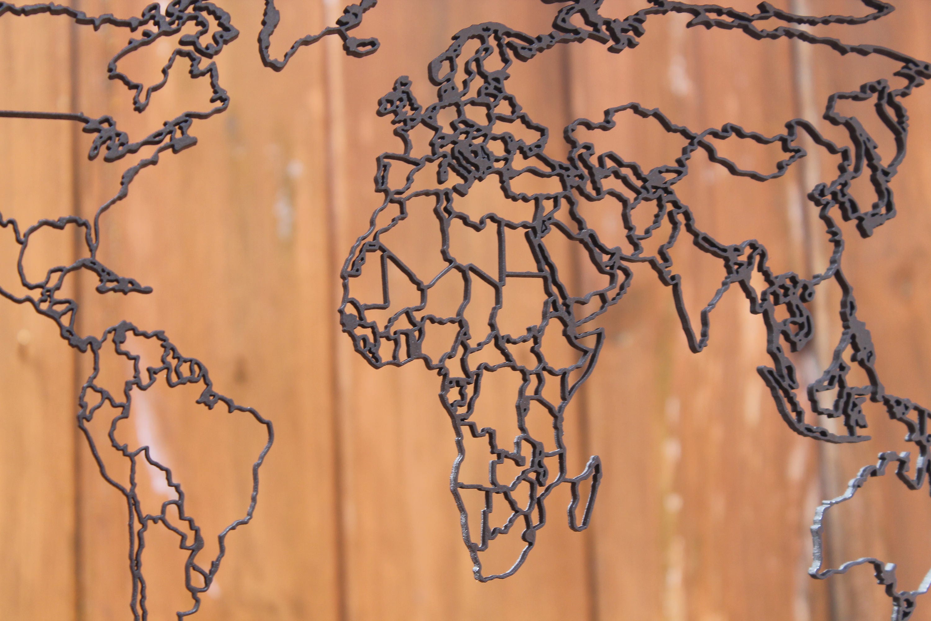 World Map Laser Cut Map | Etsy UK