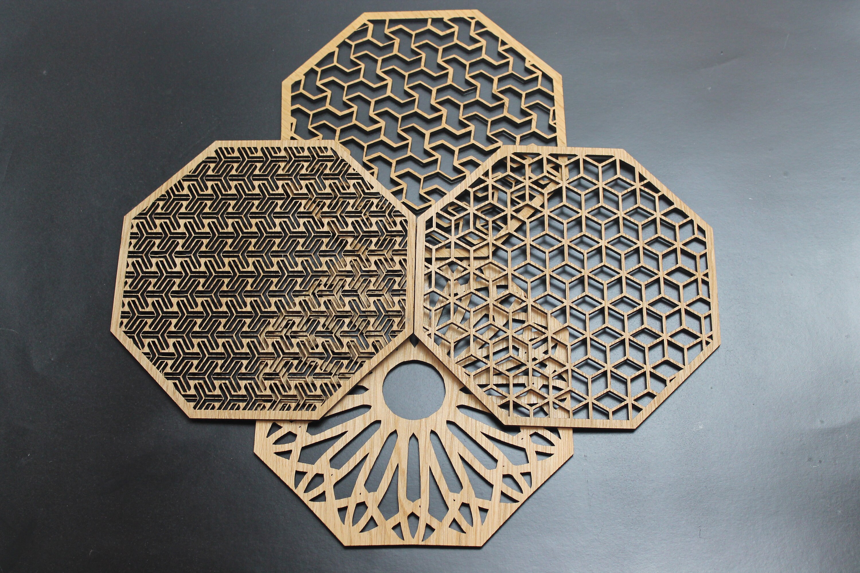 Geometric Delights Placemats Set Laser Cut Set of 4 - Etsy UK