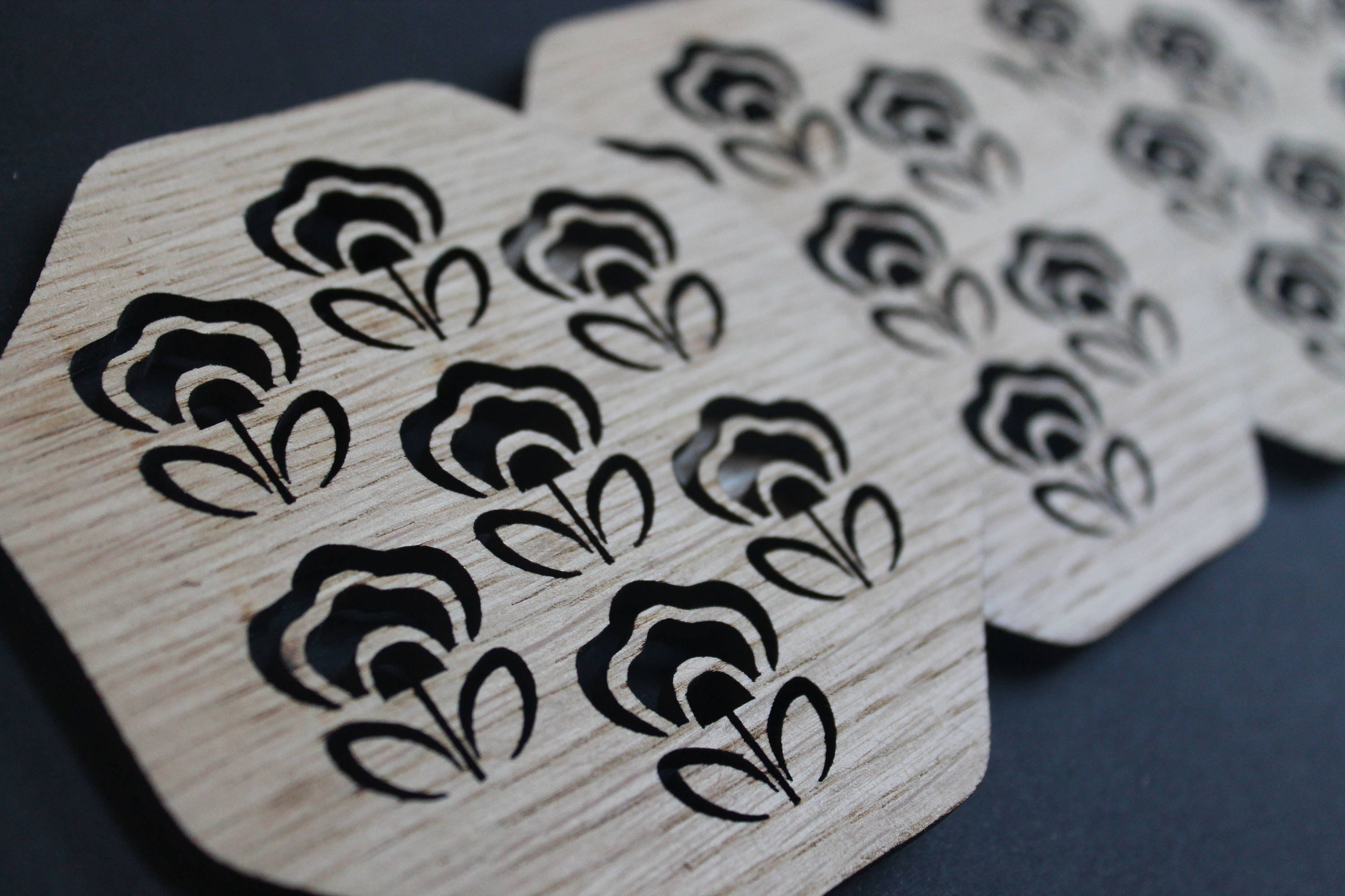 70s Flower Style Coasters Laser Cut Coasters Set of 4 - Etsy UK