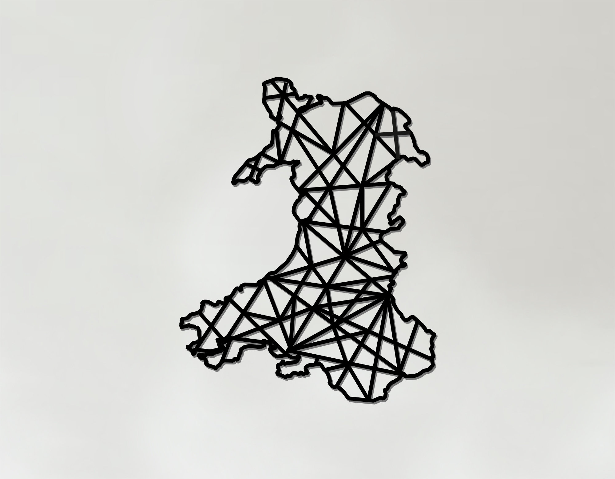 Geometric Wales Art Wooden Country Wall Art Wales Gift | Etsy UK