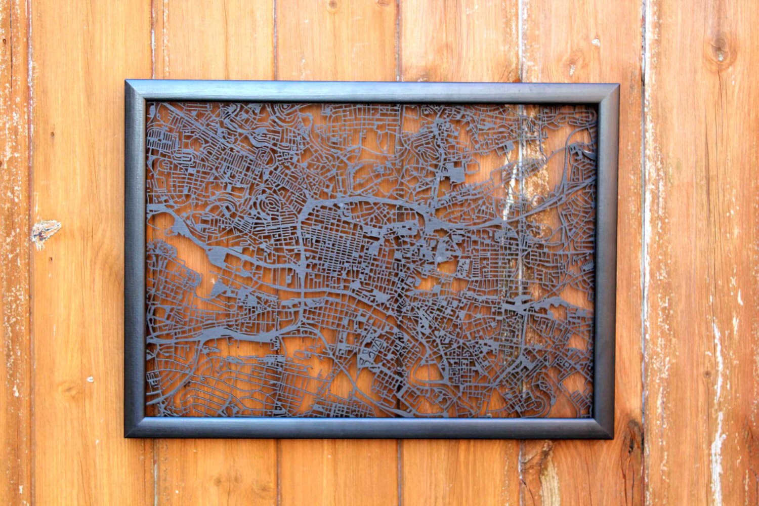 Custom Laser Cut Street Maps City Map Personalised Wooden Map - Etsy