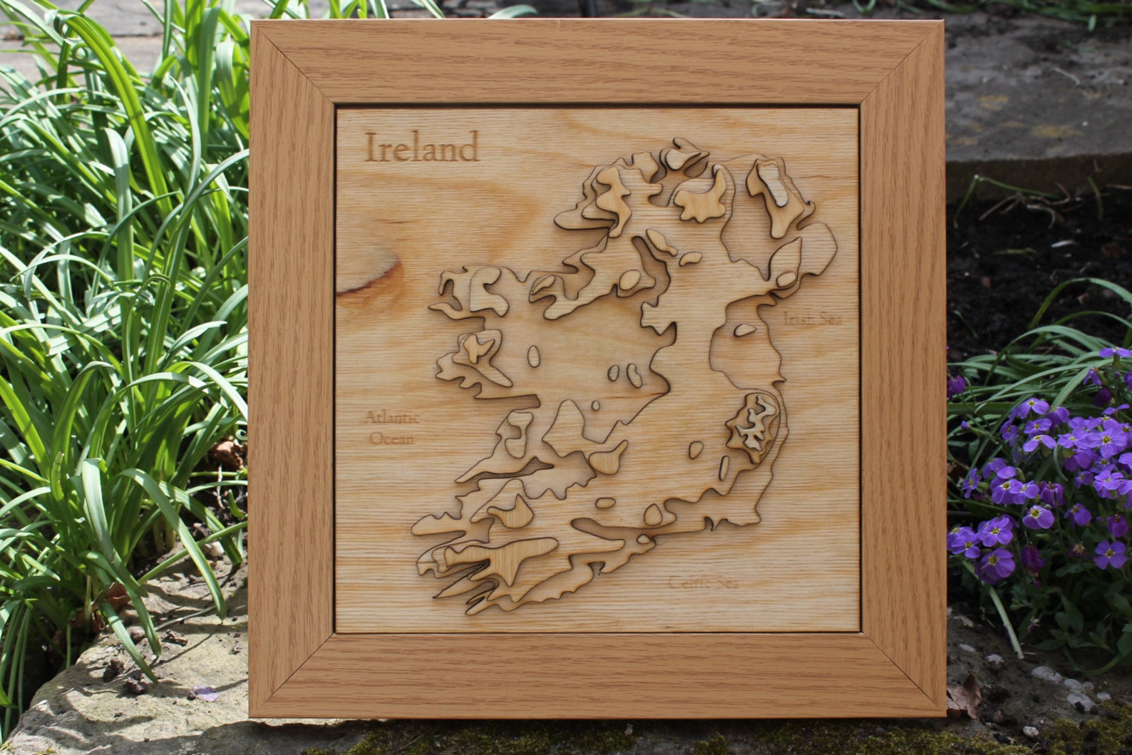 3D Ireland Map Wooden Topographical Map Ireland Map - Etsy