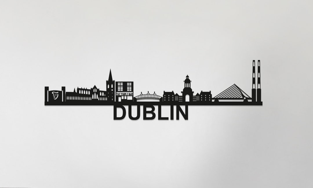 Dublin Skyline Dublin Gift Skyline Art City Name - Etsy
