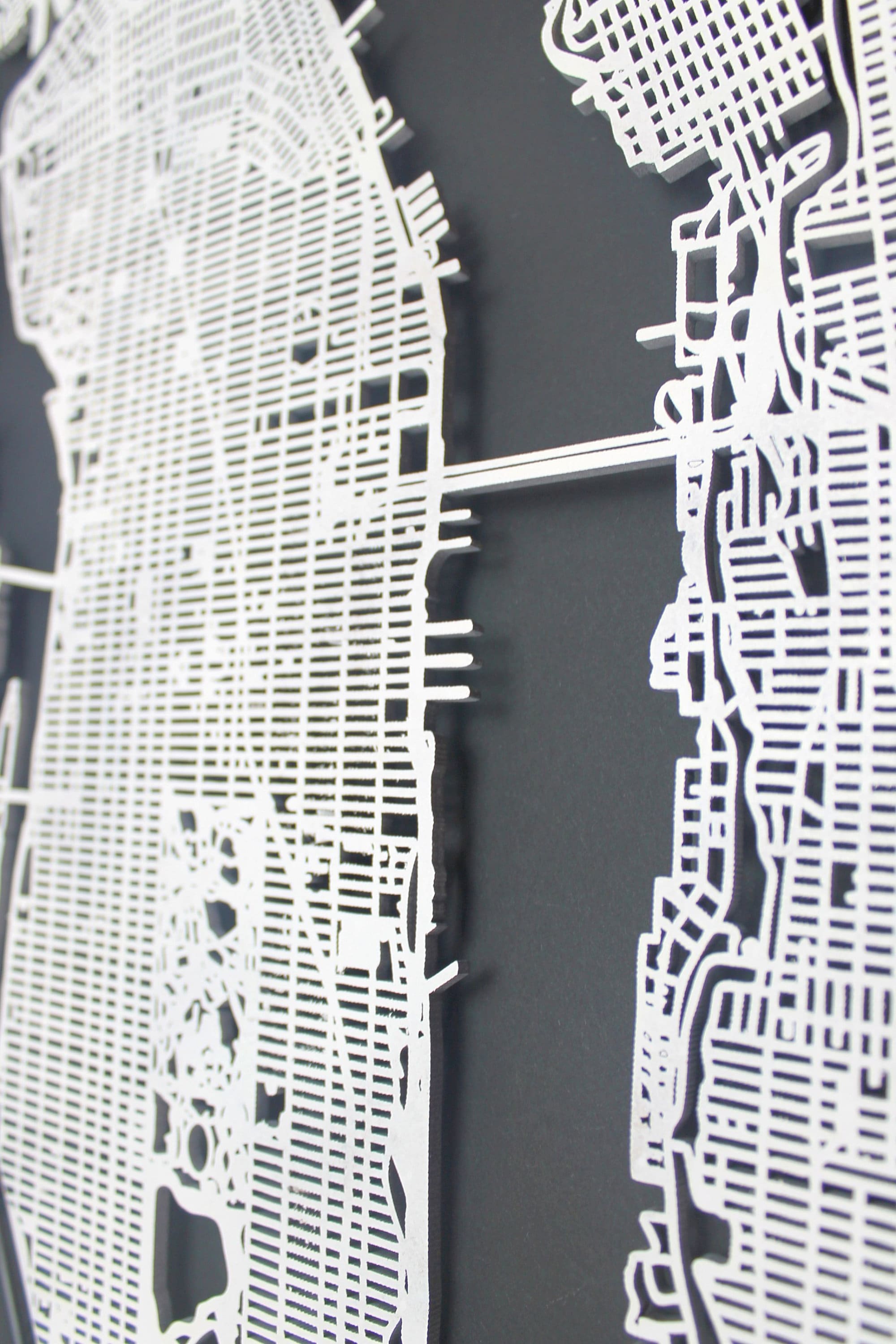 New York Manhattan Wood Map Laser Cut Street Map | Etsy