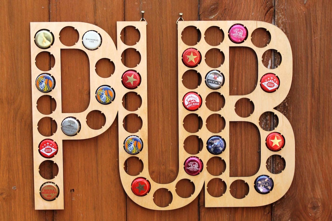 Pub Bottle Cap Collection Beer Cap Map Gift Art - Etsy