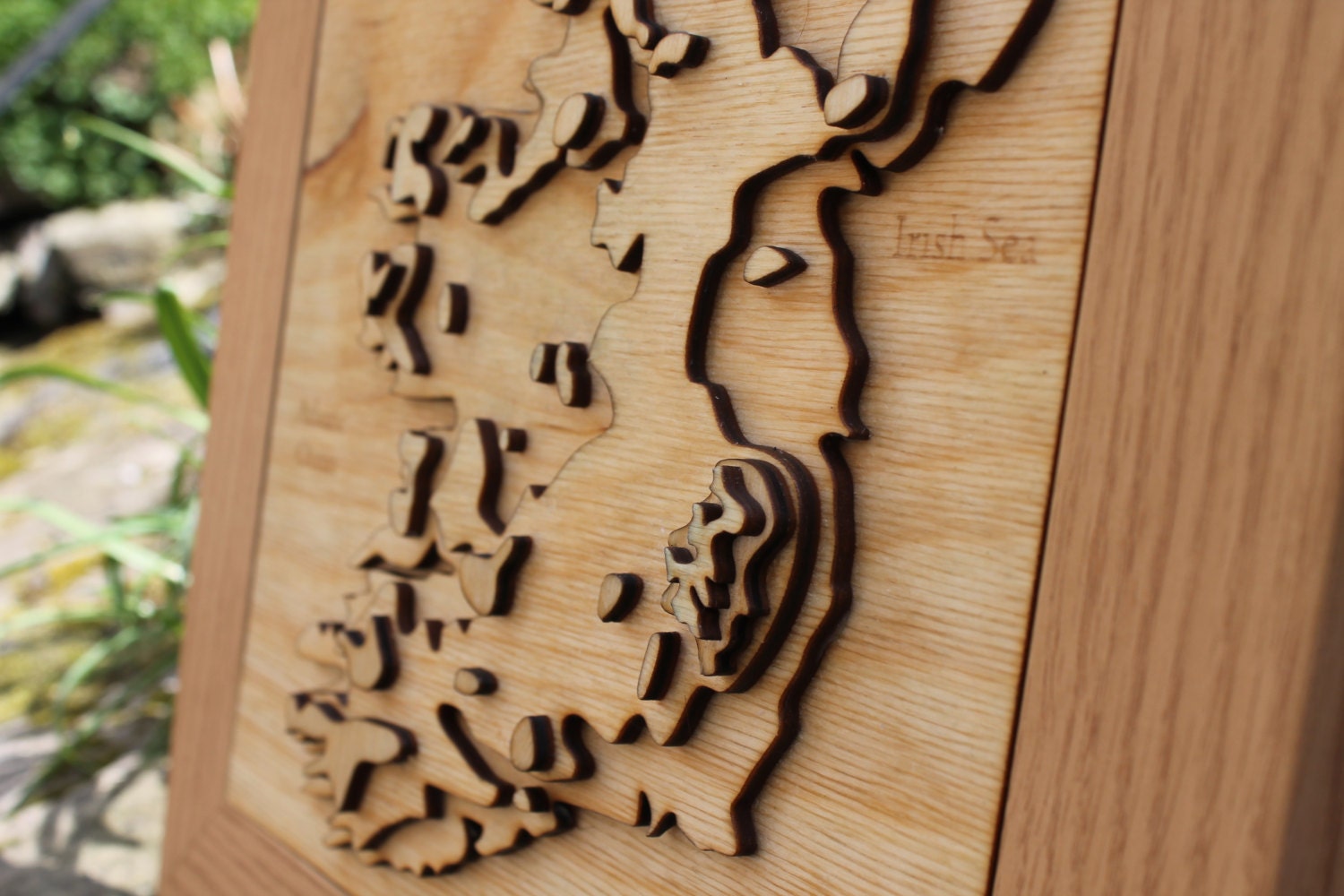 3D Ireland Map Wooden Topographical Map Ireland Map - Etsy