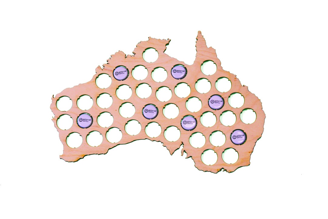 Australia Beer Cap Map Bottle Cap Map Collection Beer Cap Gift Art ...
