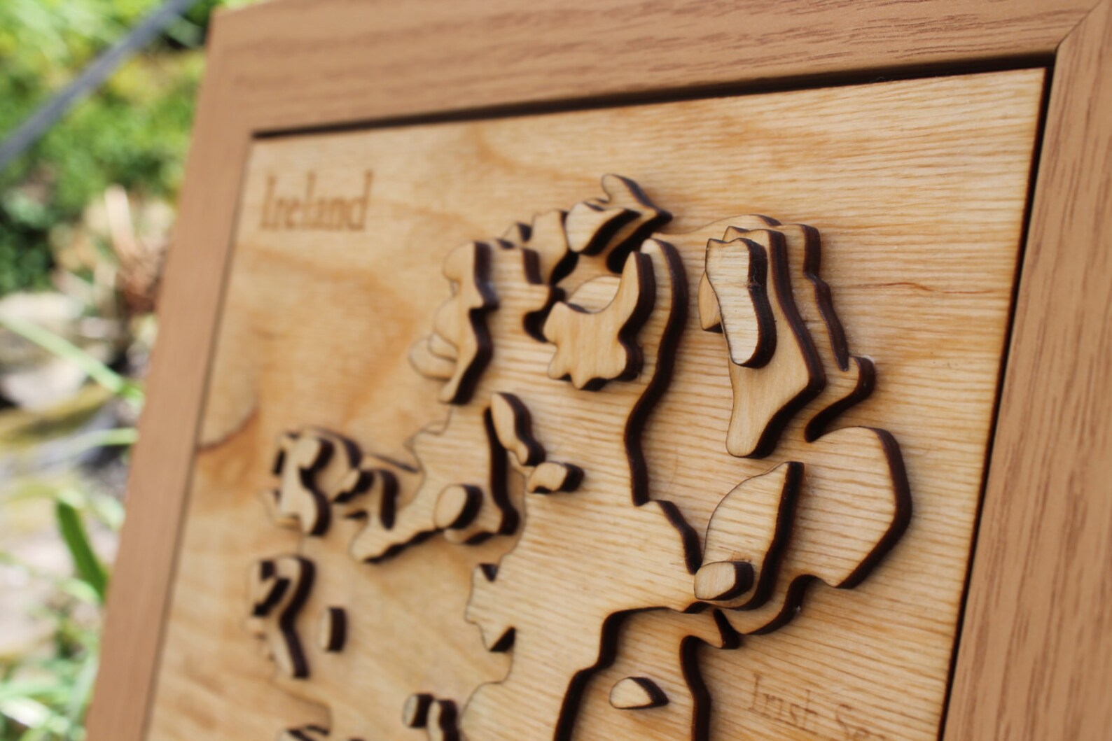 3D Ireland Map Wooden Topographical Map Ireland Map - Etsy