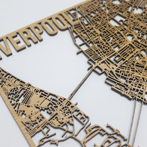 Liverpool Wood Street Map Laser Cut Street Maps Wooden Map - Etsy