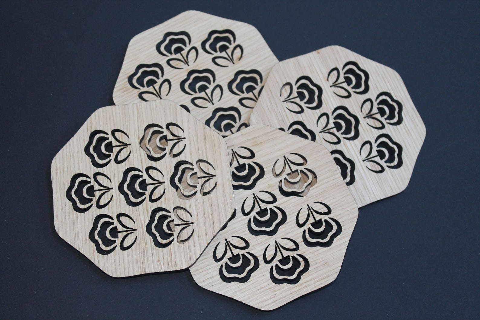 70s Flower Style Coasters Laser Cut Coasters Set of 4 - Etsy UK