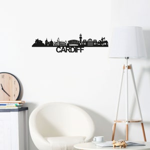 Cardiff Skyline Cardiff Gift Skyline Art City Name - Etsy UK