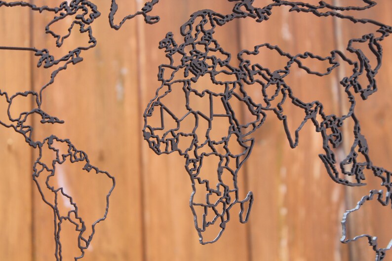 World Map Laser Cut Map | Etsy UK