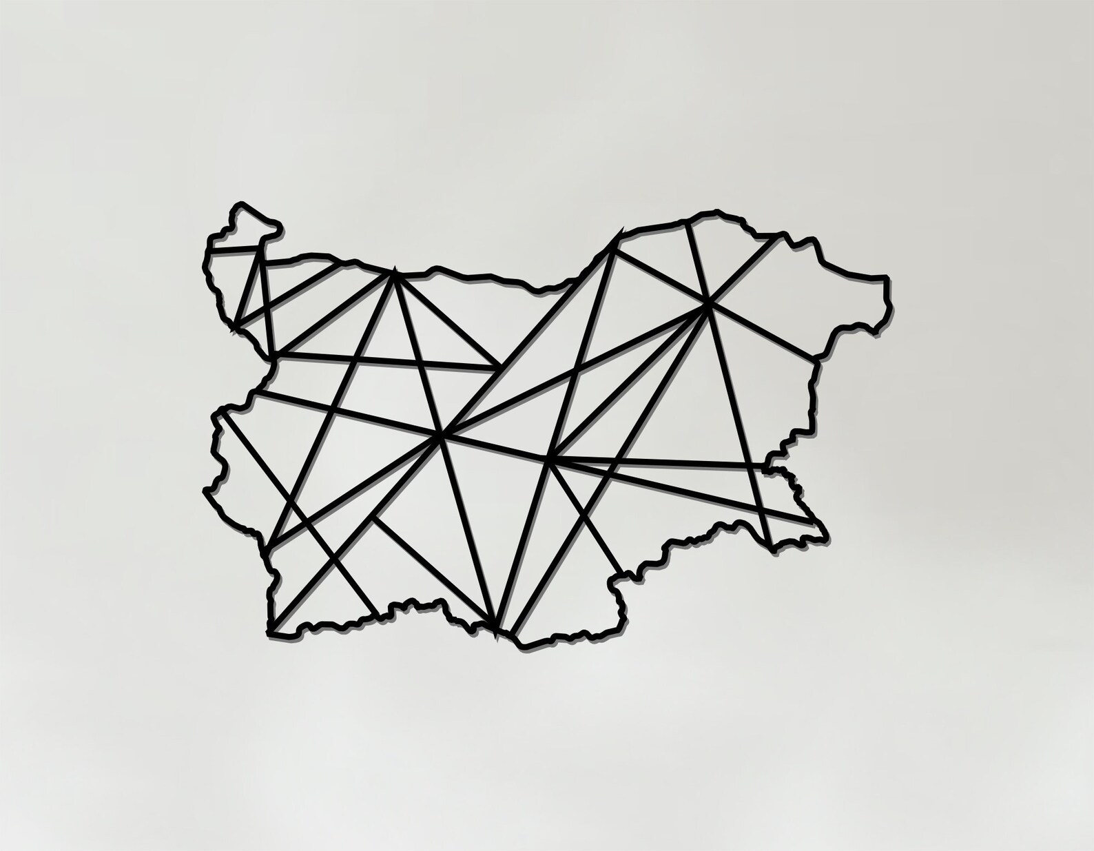 Geometric Bulgaria Art Wooden Country Wall Art Bulgaria - Etsy UK