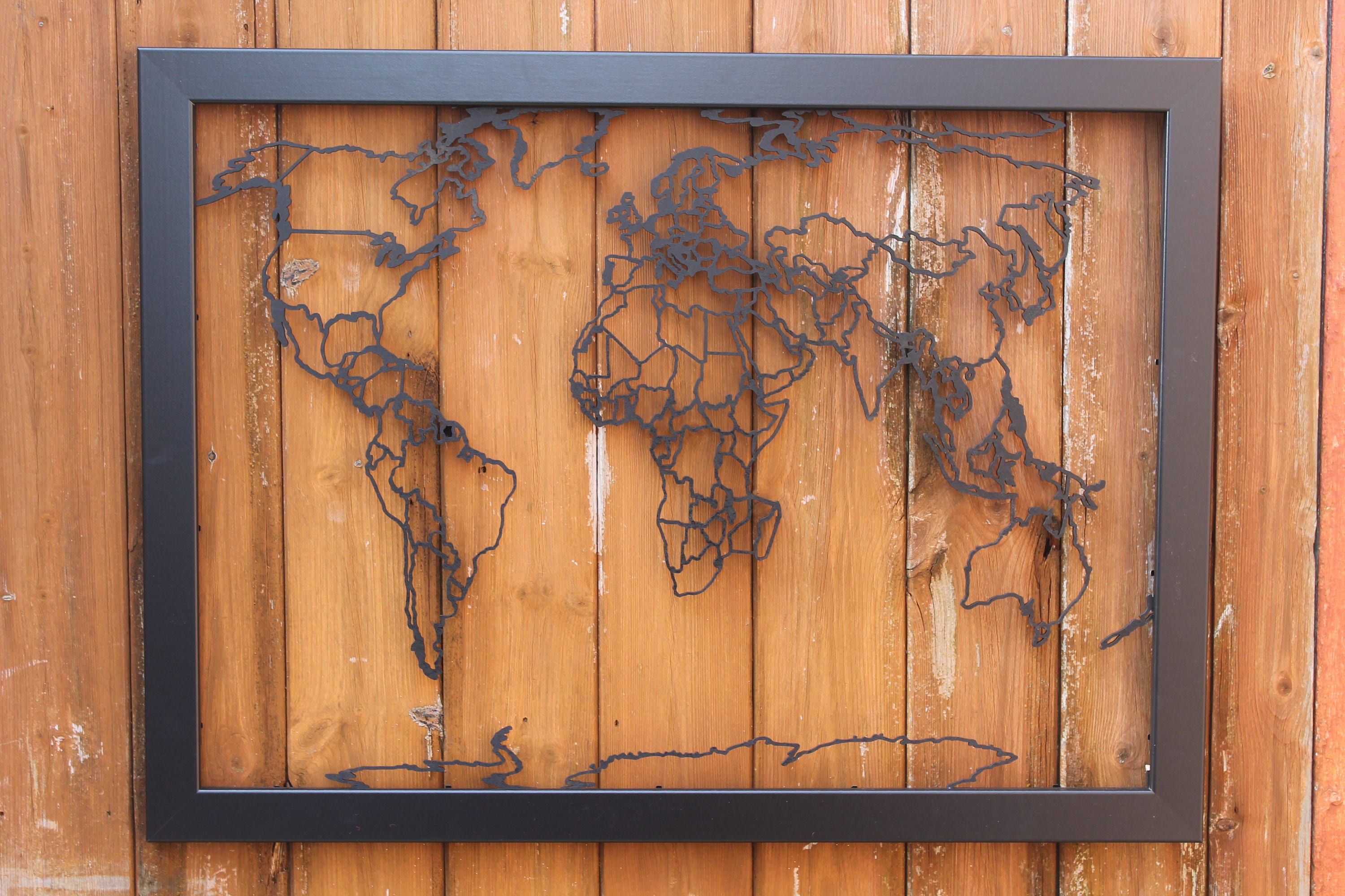 World Map Laser Cut Map - Etsy UK
