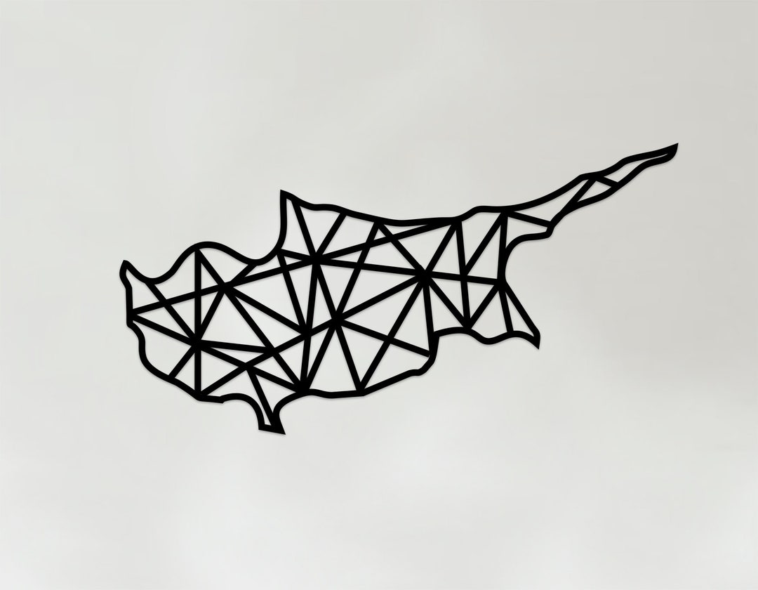 Geometric Cyprus Art - Wooden Country Wall Art - Cyprus Gift - Etsy