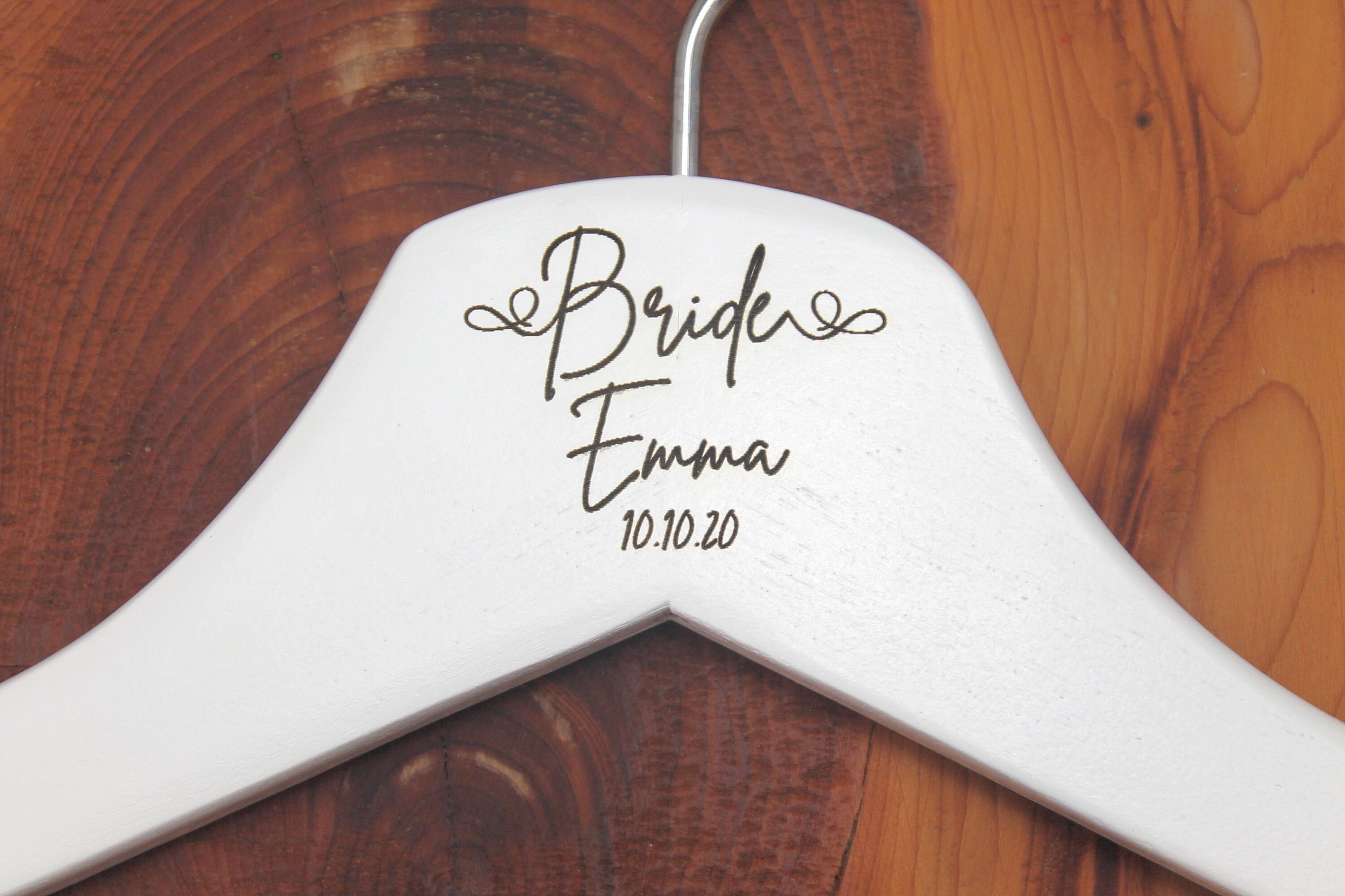 Personalised Bridal Wedding Hanger in Wood or White Hanger | Etsy