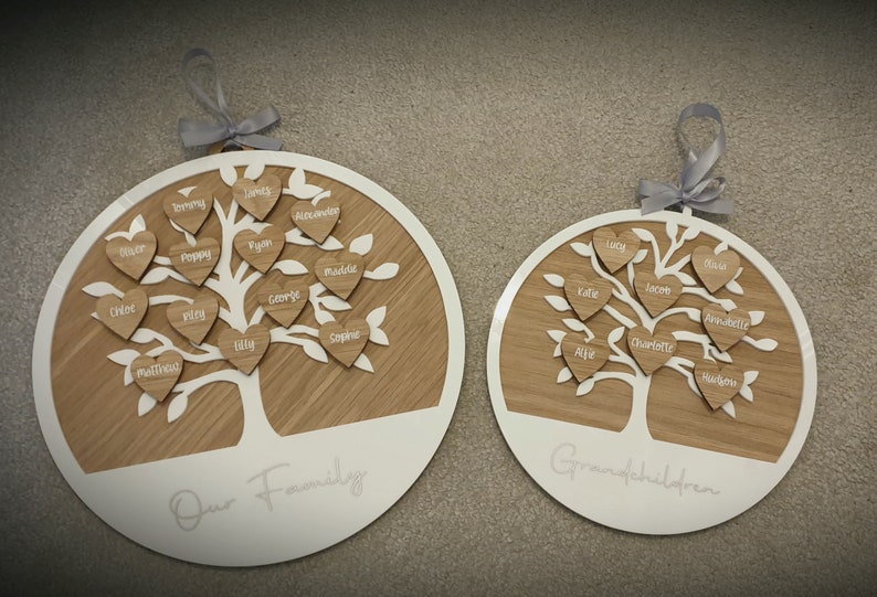 Personalised Hanging Family Tree - Etsy