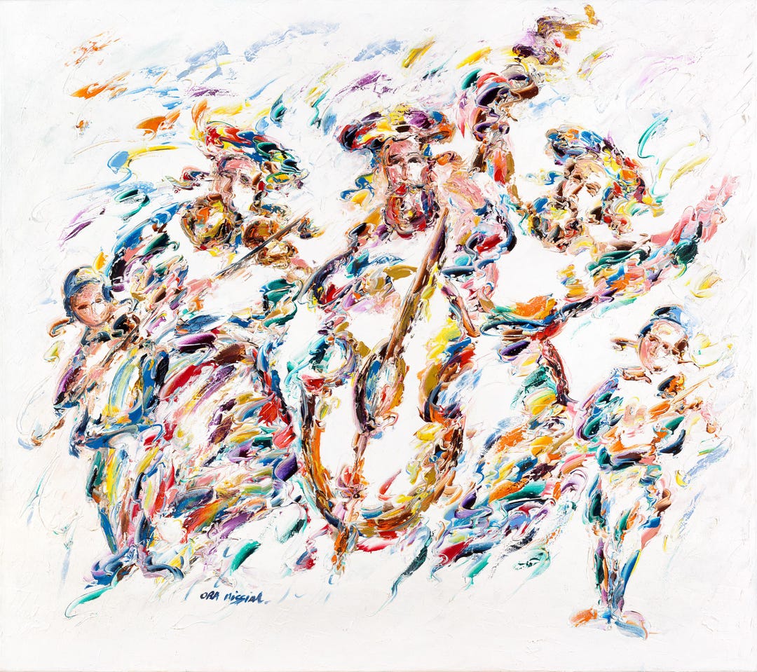 Joyful Hassidic Dance | Jewish Abstract Art Print | Limited Edition ...