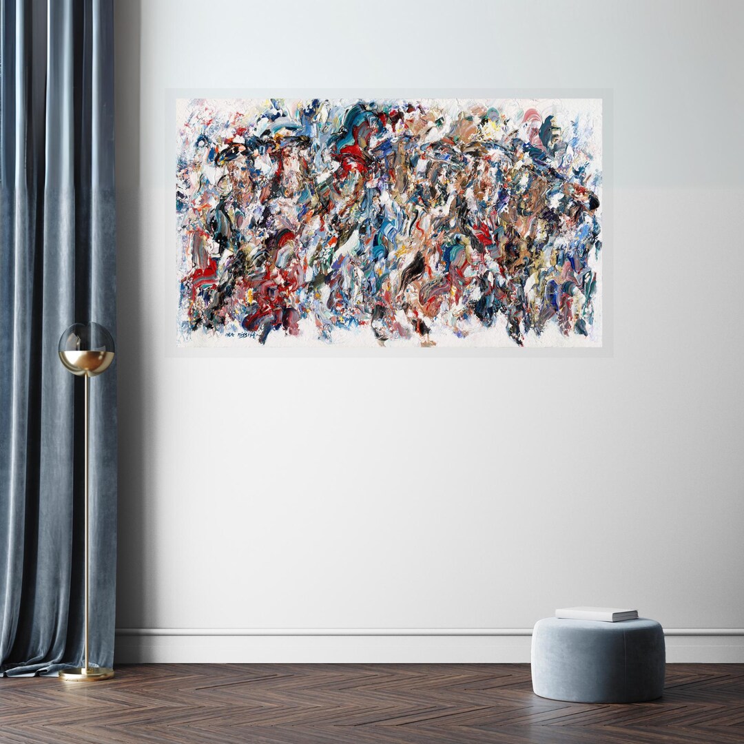 Dancing Hasidim Abstract Art – Joyful Jewish Expression in Color ...