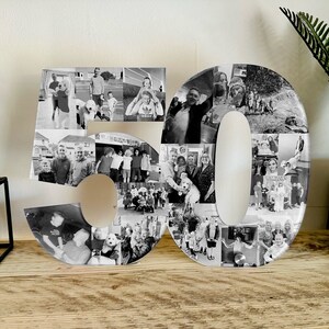 Acrylic Photo Number, Photo Collage, Birthday Gift, Photo Gift, Photo ...