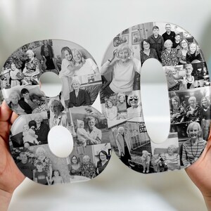 Acrylic Photo Number Collage, Birthday Gift, Photo Gift, Personalised ...