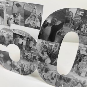 Acrylic Photo Number, Photo Collage, Birthday Gift, Photo Gift, Photo ...