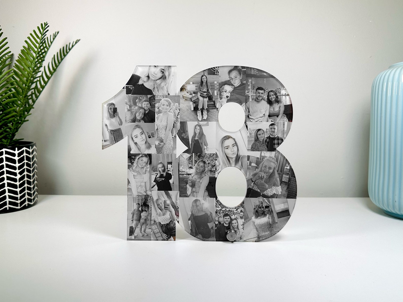 18 Number Photo Collage, Photo Gift, 18th Birthday Gift for Girl or Boy ...