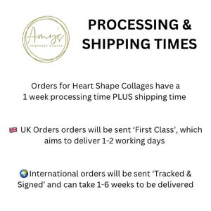 20cm Heart Photo Collage Family Quote - Etsy UK