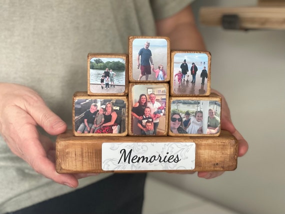 Stacking Photo Blocks Set Photo Gift Wooden Photo Block Etsy