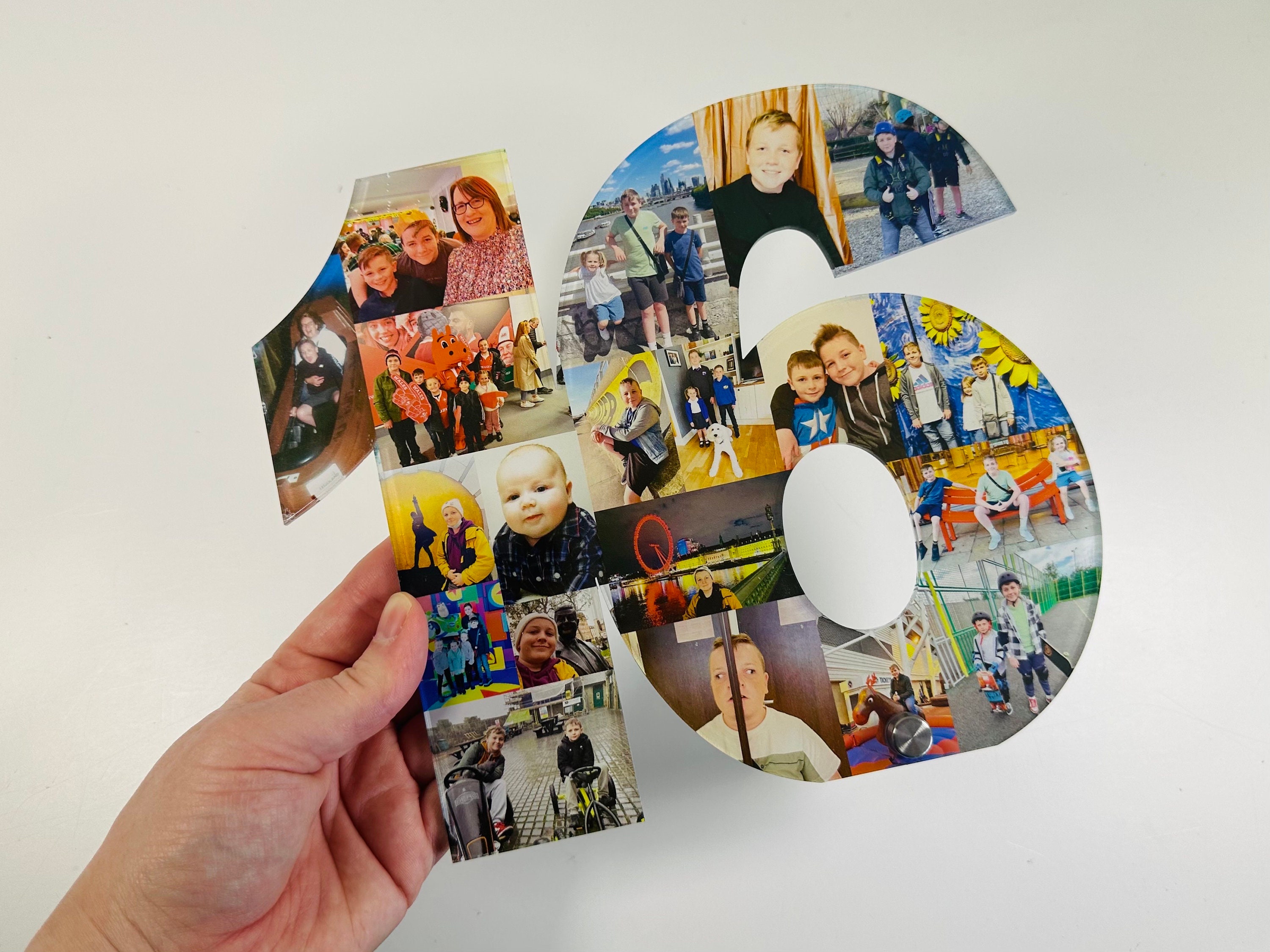 Acrylic Photo Number, Photo Collage, Birthday Gift, Photo Gift, Photo ...