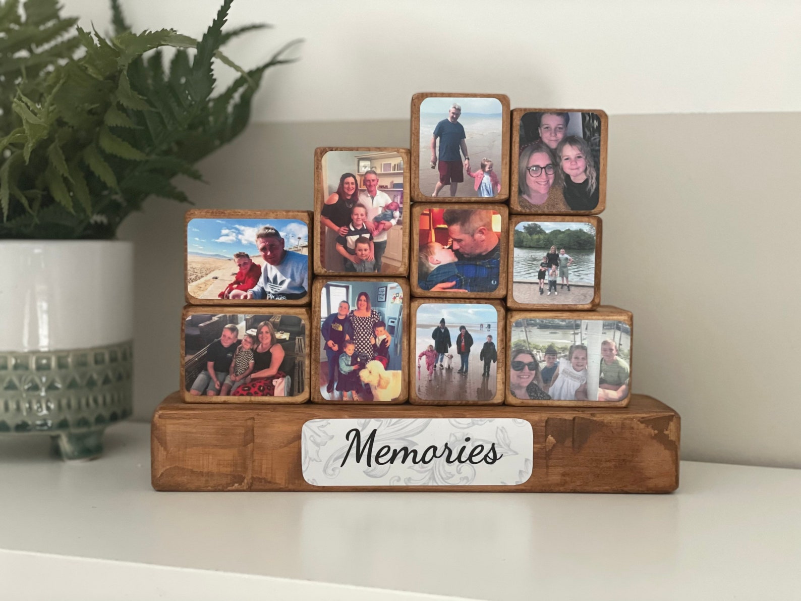 Stacking Photo Blocks Set Photo Gift Wooden Photo Block - Etsy