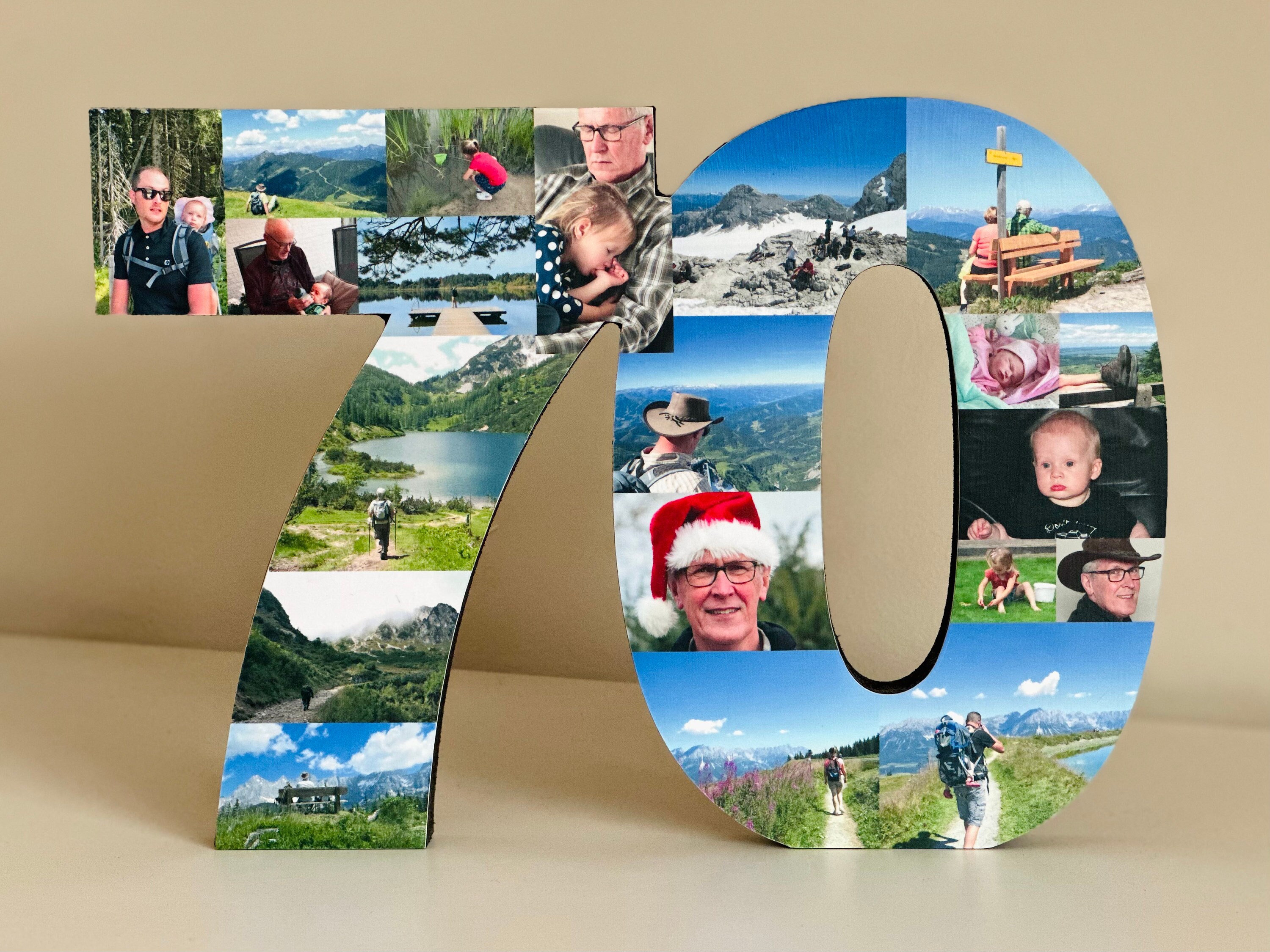 Freestanding Double Photo Number Photo Collage Birthday - Etsy UK