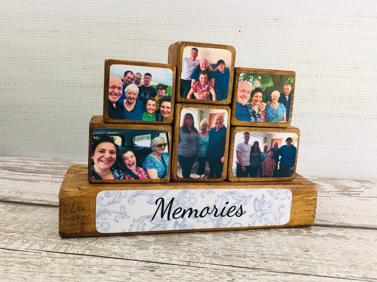 Stacking Photo Blocks Set Photo Gift Wooden Photo Block - Etsy UK