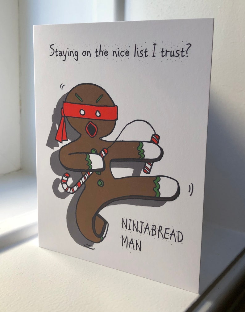 Ninjabread Man / Gingerbread Man Ninja / Funny Christmas / - Etsy Canada