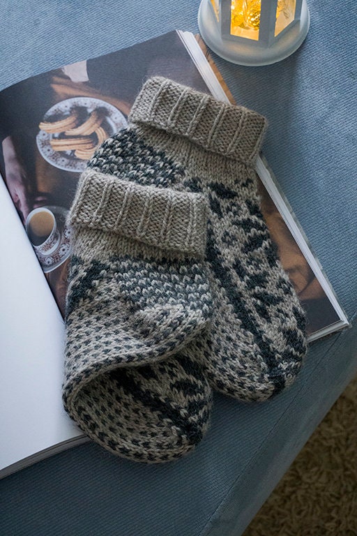 Knit Socks Pattern Colorwork Sock Pattern Easy Sock Pattern Beginner ...