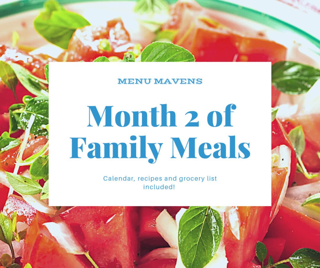 Meal Plan Calendar | Monthly Family Meal Plan | 20 Dinner Recipes ...