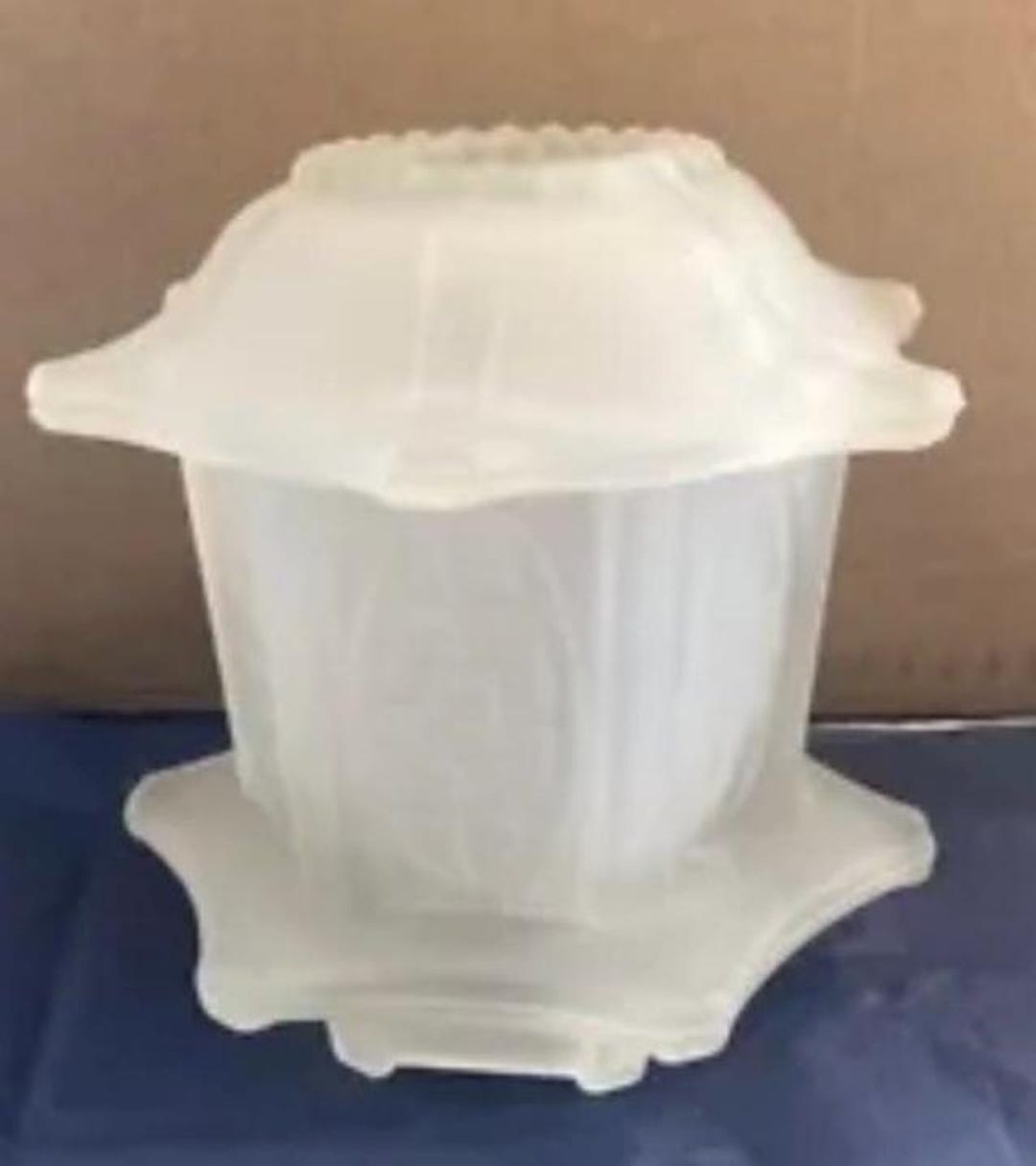 Homco Frosted Glass Japanese Pagoda Fairy Light, Lamp Candle Holder 5 ...
