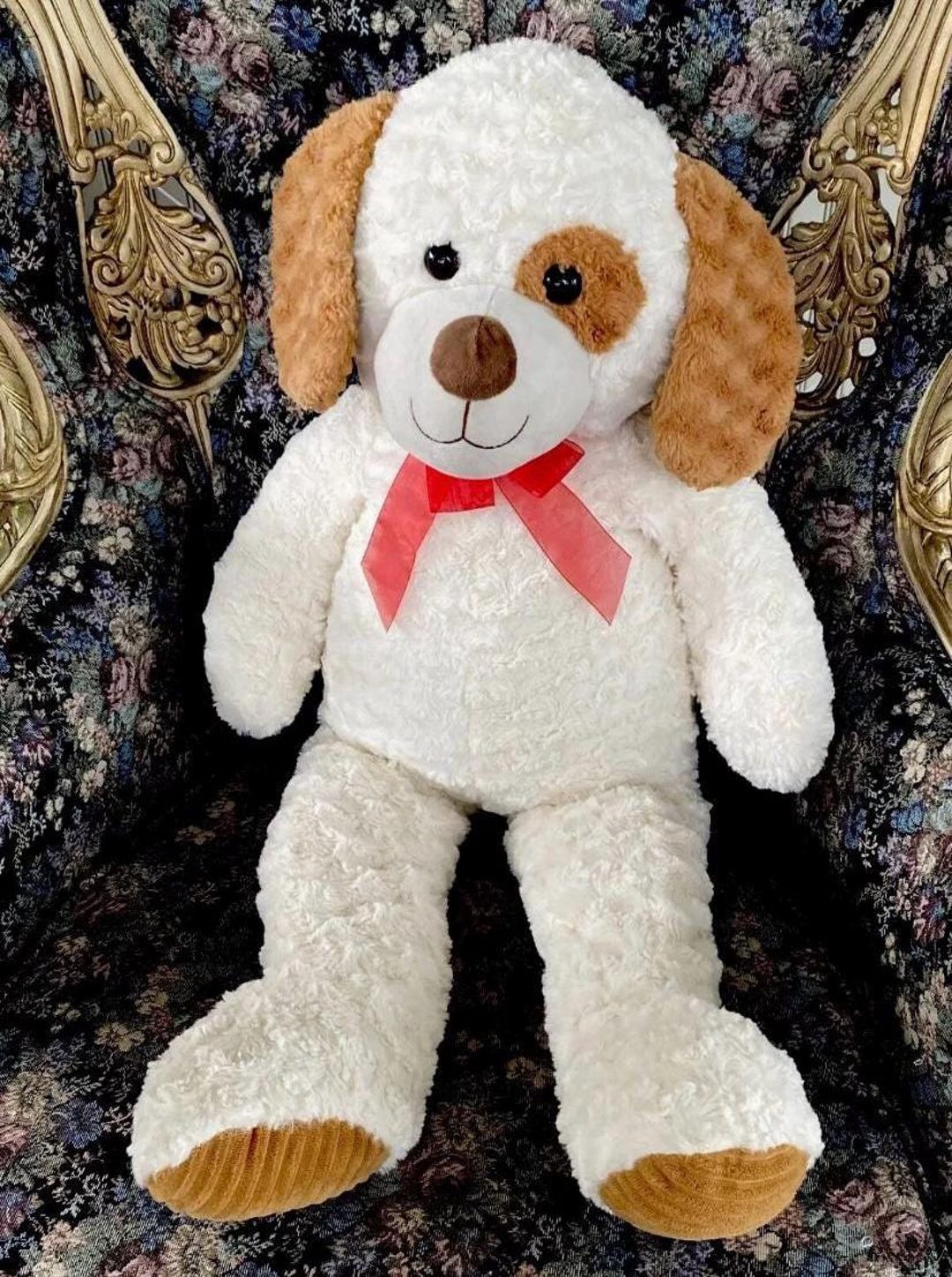 Hugfun Plush Puppy L Promo 258004 Dog, Animal 34” White and Brown ...