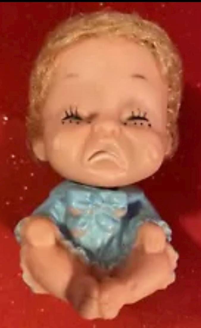 Vintage 1960’s Moody Cutie Crying Rubber Doll Made in Taiwan Blue ...
