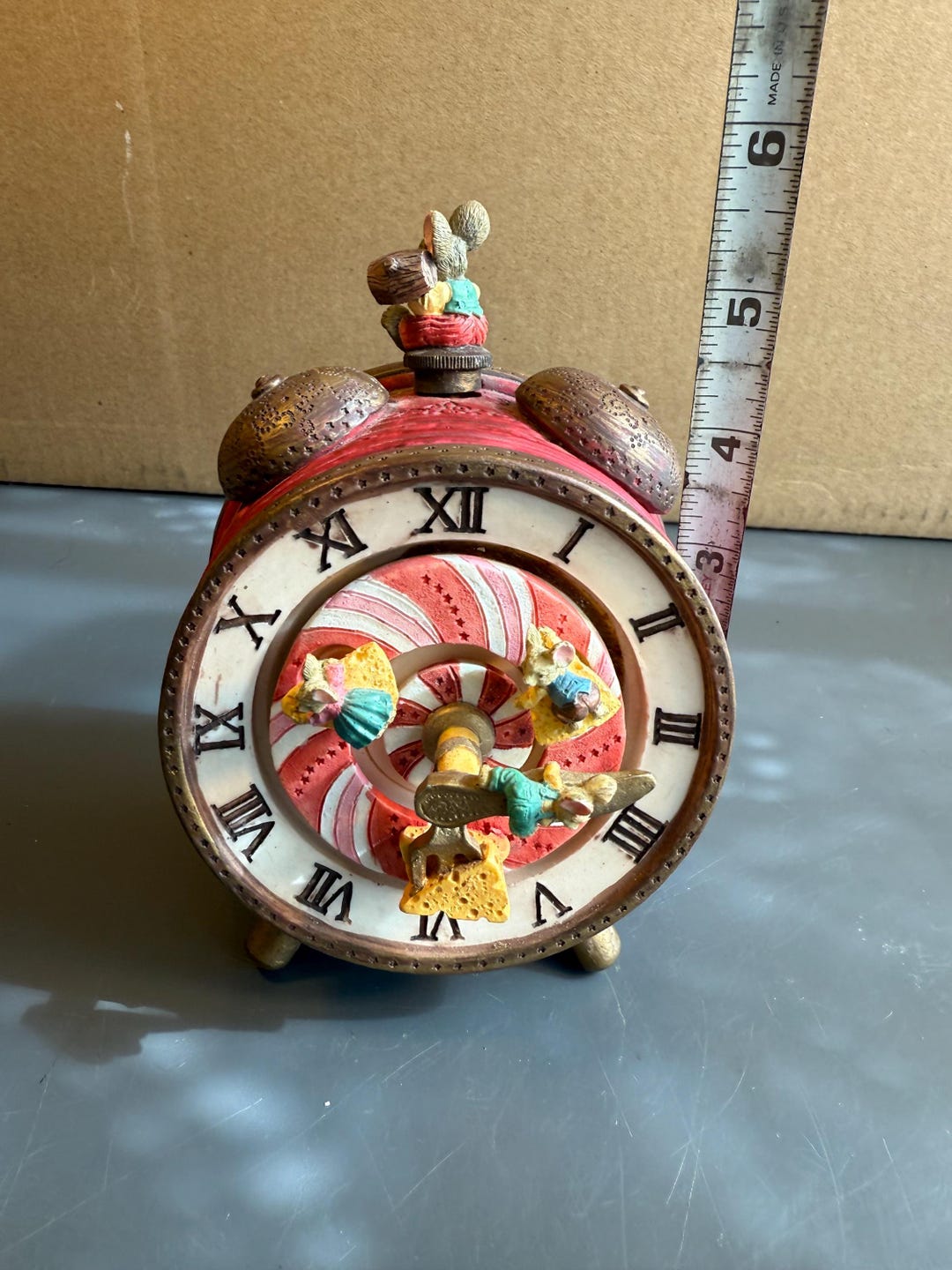 Vintage Faux Clock With Mice Music Box Works Video Included - Etsy