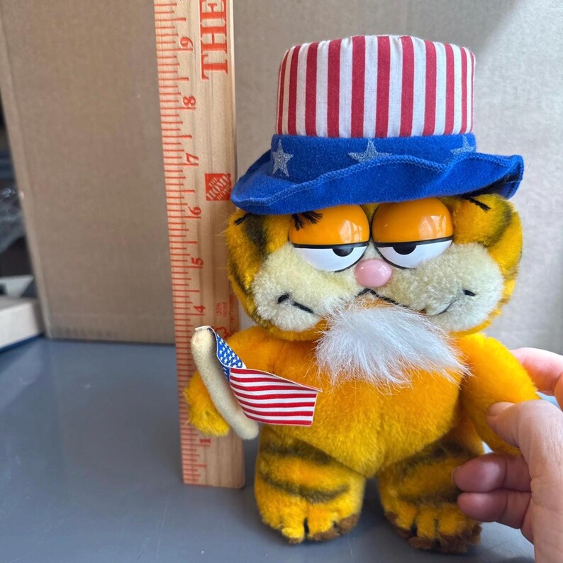 Vintage 1981 Garfield Uncle Sam Plush Dakin USA 4th of July Flag - Etsy