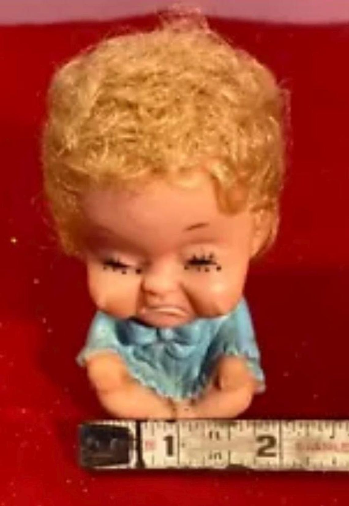 Vintage 1960’s Moody Cutie Crying Rubber Doll Made in Taiwan Blue ...