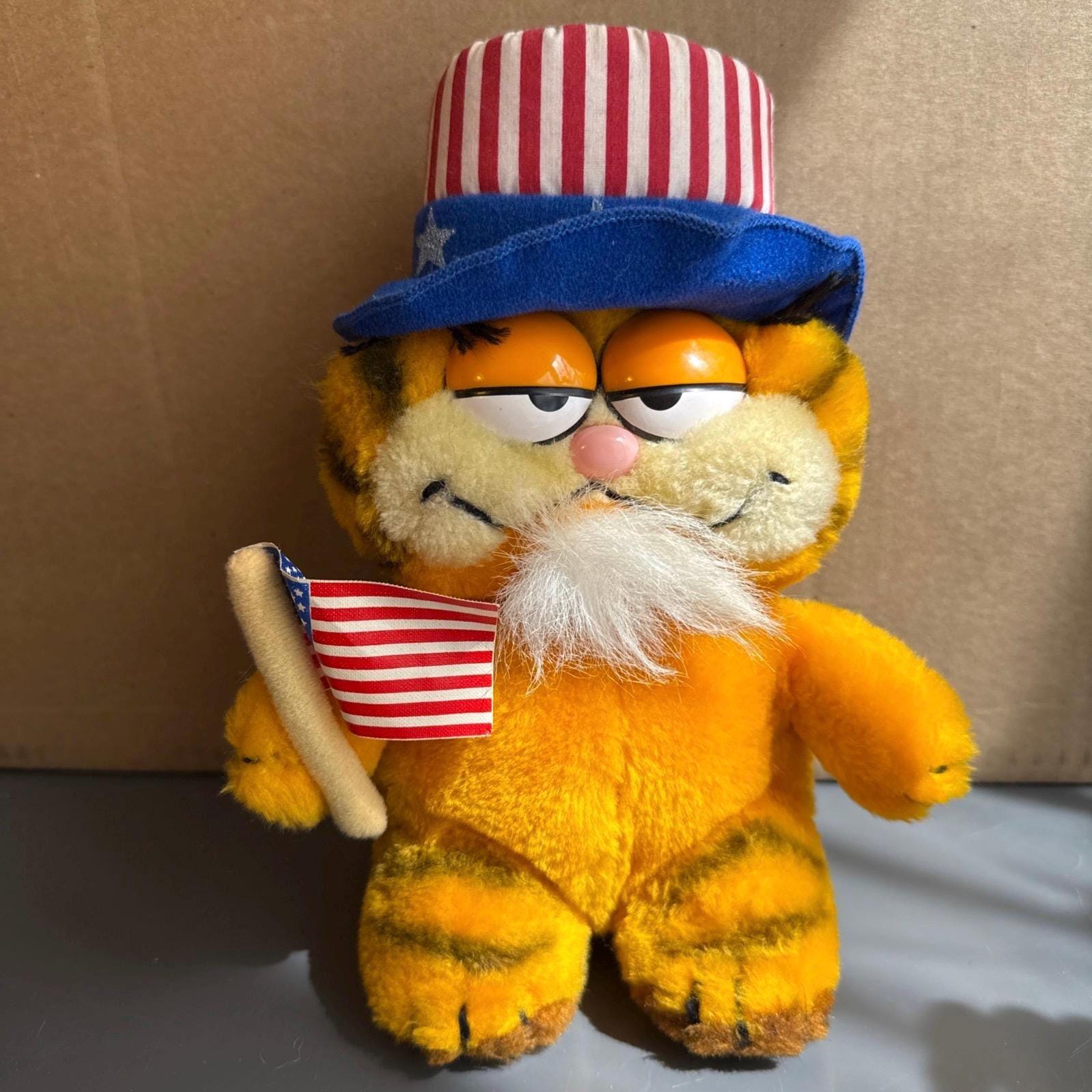 Vintage 1981 Garfield Uncle Sam Plush Dakin USA 4th of July Flag - Etsy